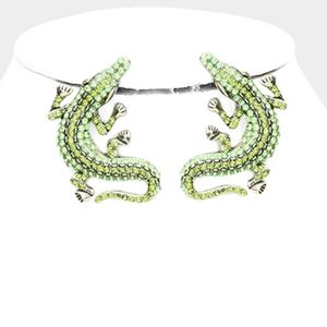 iFashionBox | Jewelry | Green Crystal Double Alligator Necklace ...